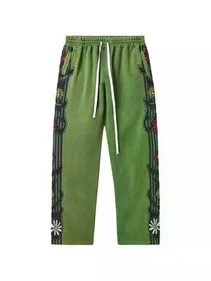 VALE FOREVER Garden Floral Track Pants - Green