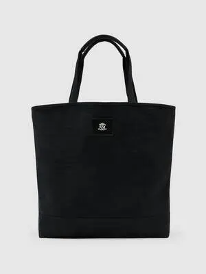 REISS Navona Canvas Tote Bag With Monogram Patch