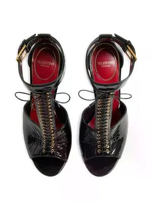 Valentino Garavani Patent Leather Bustier Sandals 105mm
