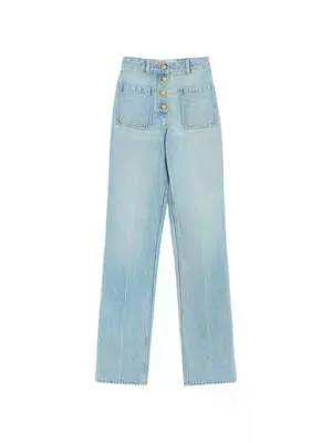 Valentino Garavani Straight Leg Denim Trousers - Blue