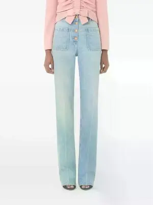 Valentino Garavani Straight Leg Denim Trousers - Blue