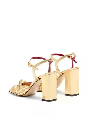 Valentino Garavani Laminated Nappa Sandals 90mm - Gold