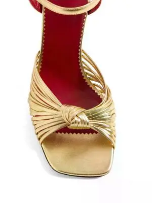 Valentino Garavani Laminated Nappa Sandals 90mm - Gold