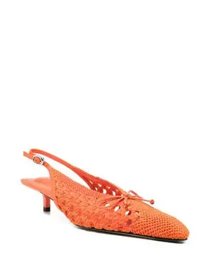 Jacquemus Woven Lambskin Slingback Pumps