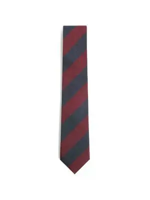 Valentino Garavani Silk Regimental Jacquard Neck Tie - Blue