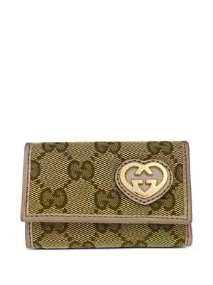Gucci 1990-2000s Canvas Logo-detail Key Case - Neutrals