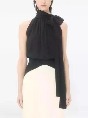 Valentino Garavani Silk Crepe Blouse With Bow Detail
