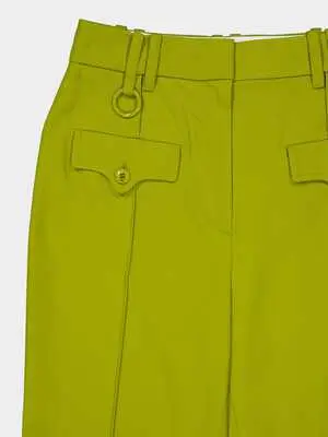 Zimmermann Luna Wool Flare Trousers - Green