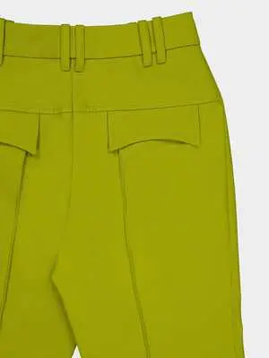 Zimmermann Luna Wool Flare Trousers - Green