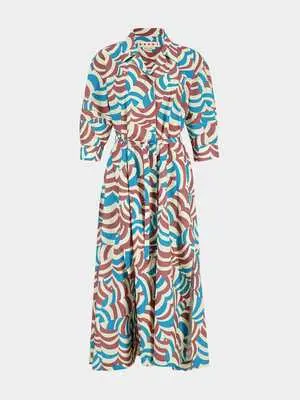 Marni Cotton Maxi Dress - Brown