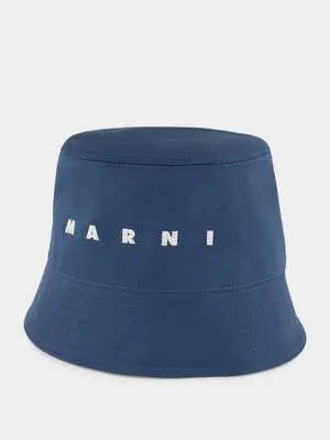 Marni Gabardine Bucket Hat - Blue