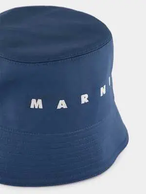 Marni Gabardine Bucket Hat - Blue