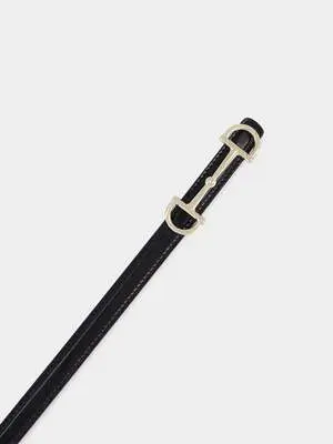 Gucci Horsebit Reversible Leather Belt - Black