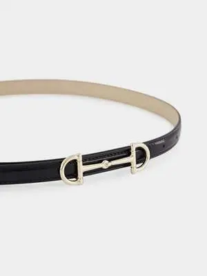 Gucci Horsebit Reversible Leather Belt - Black