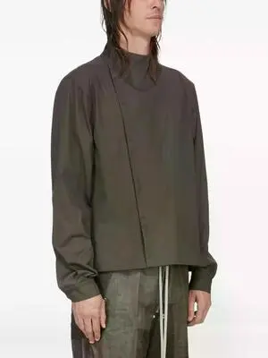 Rick Owens Buttoned Funnel-neck Jacket