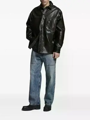 PAURA Sofian Paneled Straight Jeans - Blue