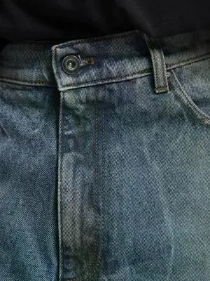 PAURA Sofian Paneled Straight Jeans - Blue