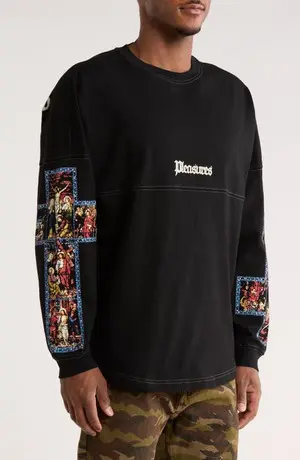 PLEASURES Blasphemy Long Sleeve Graphic T-shirt