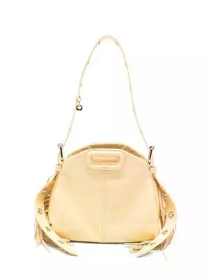 Maje Mini Tote Bag With Fringe And Eyelets - Yellow