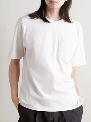 CORRIDOR Garment-dyed Cotton-jersey T-shirt - White