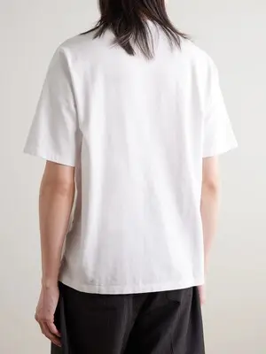 CORRIDOR Garment-dyed Cotton-jersey T-shirt - White