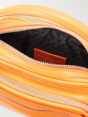 Acne Studios Camero Embellished Textured-leather Messenger Bag - Orange
