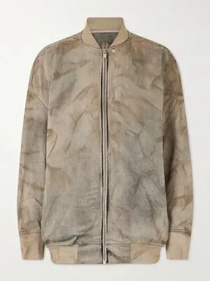 Rick Owens Jumbo Oversized Denim Bomber Jacket