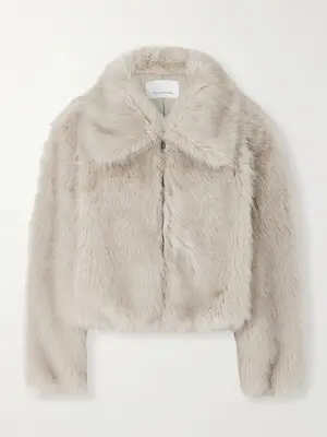 THE FRANKIE SHOP Hope Plush Jacket Neutrals