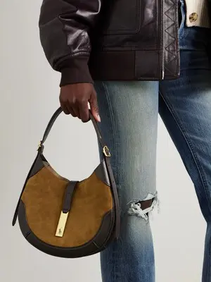 Polo Ralph Lauren Polo Id Suede Shoulder Bag