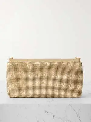 Cult Gaia Felice Crystal-embellished Chainmail Clutch