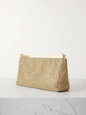Cult Gaia Felice Crystal-embellished Chainmail Clutch