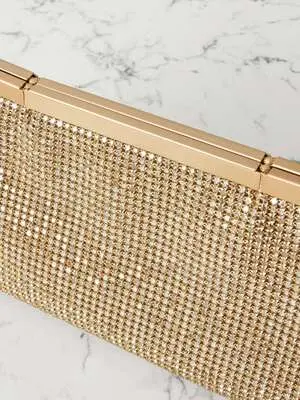 Cult Gaia Felice Crystal-embellished Chainmail Clutch