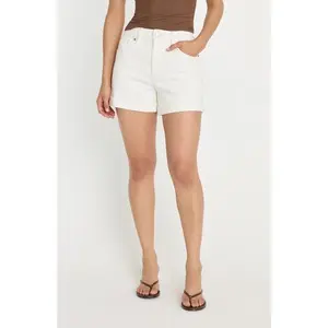 Good American Good Girlfriend Raw Hem Denim Shorts
