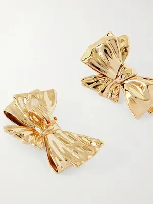 JENNIFER FISHER Bow Clip-on Earrings - Gold