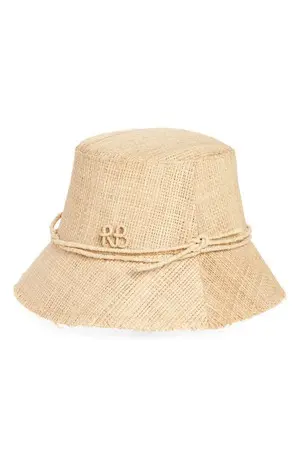 Ruslan Baginskiy Straw Bucket Hat - Natural Straw