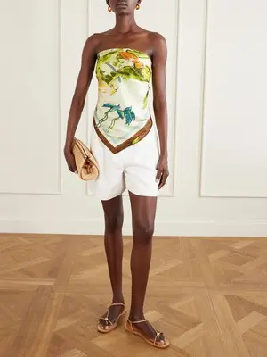 ALEMAIS Toucan Tango Printed Silk-twill Scarf