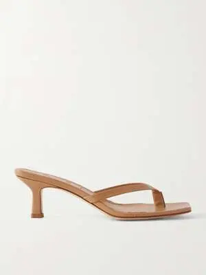 AeydĒ Aeyde Wilma Leather Sandals Tan