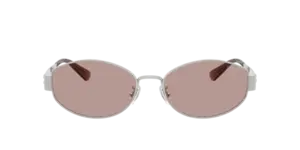 COACH Irregular Frame Sunglasses - Shiny Silver