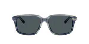 Brooks Brothers Rectangular Sunglasses With Acetate Temples - Blue