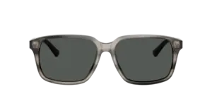 Brooks Brothers Rectangular Sunglasses With Acetate Temples - Grey