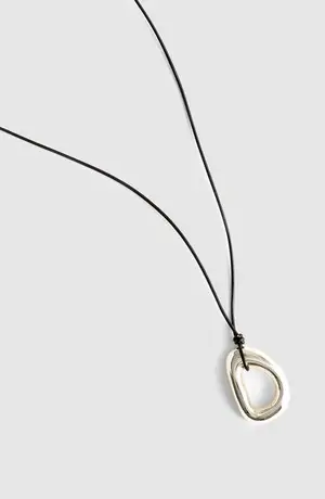 Madewell Sculptural Pendant Cord Necklace