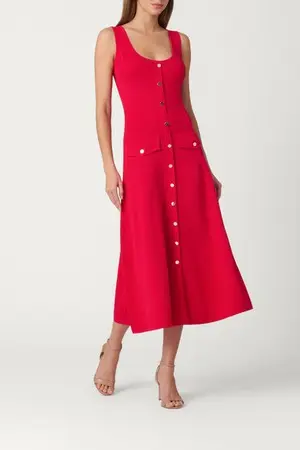 Shoshanna Edgemont Knit Marta Midi Dress