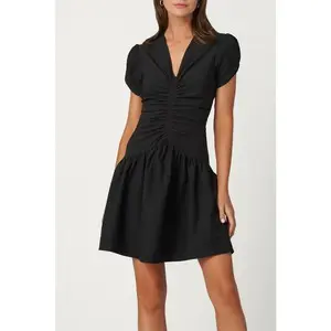 Shoshanna Stretch Texture Fletcher Dress - Jet