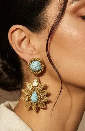 Deepa Gurnani Ade Statement Drop Earrings