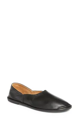 THE ROW Canal Leather Flats - Black