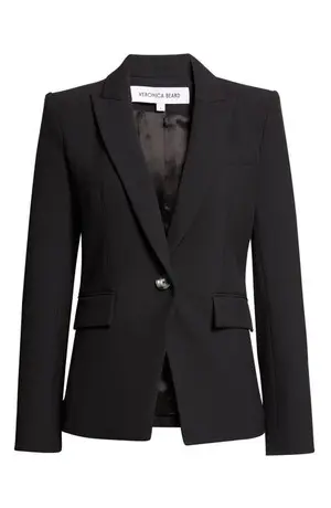 Veronica Beard Miller Stretch Crepe Dickey Jacket - Black
