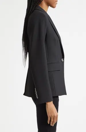 Veronica Beard Miller Stretch Crepe Dickey Jacket - Black