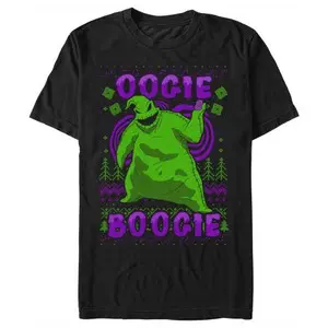 THE NIGHTMARE BEFORE CHRISTMAS Oogie Boogie Ugly Sweater T-shirt - Black