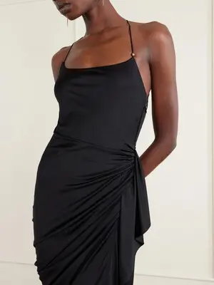 Versace Draped Jersey Gown
