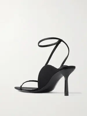 Victoria Beckham Eliza Crystal-embellished Satin Sandals